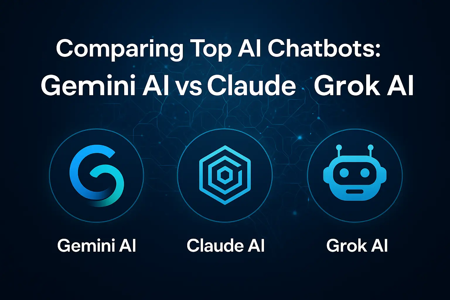 Comparing Top AI Chatbots: Gemini AI vs Claude AI vs Grok AI - ZippyTech
